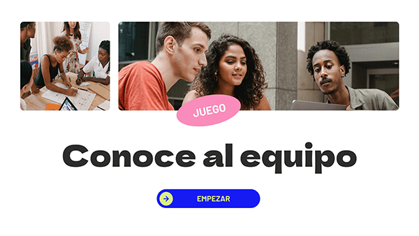 Juego conoce al equipo móvil | Plantillas de Genially